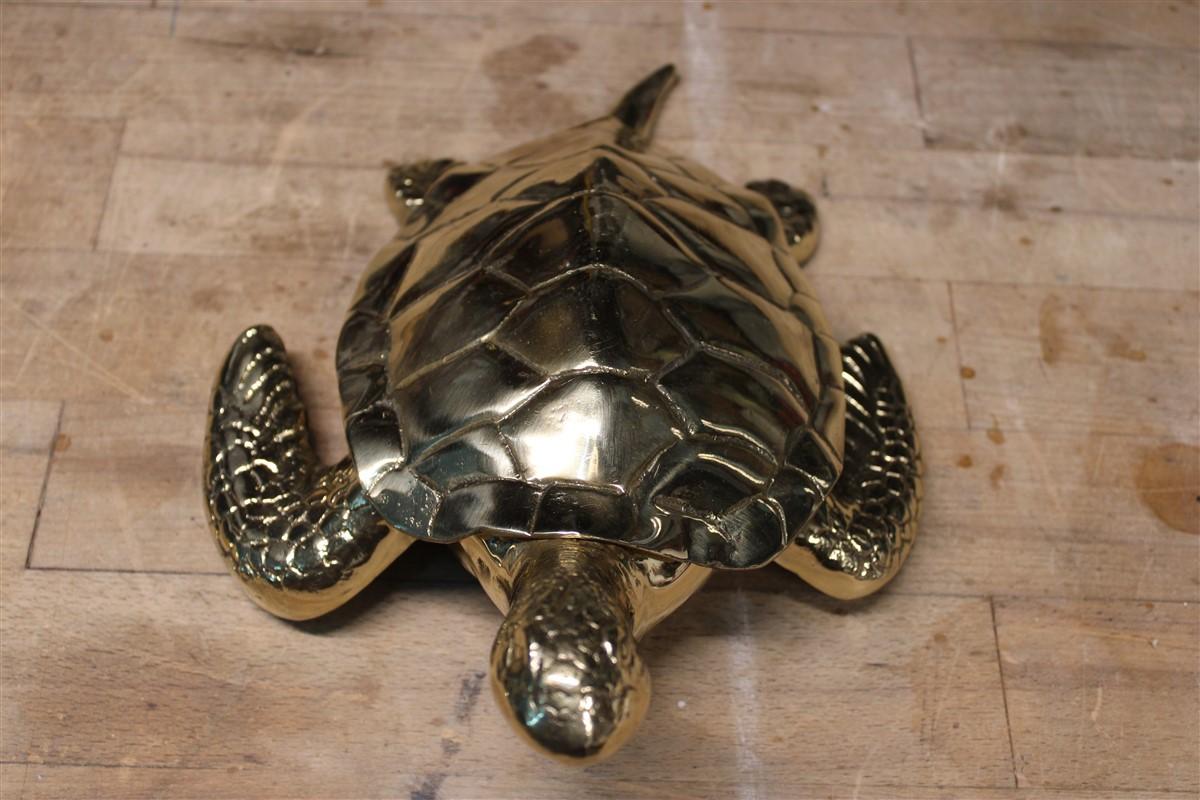 Sculpture Storage Box in Solid Brass Tortoise Italian Design 1950s Gold ...