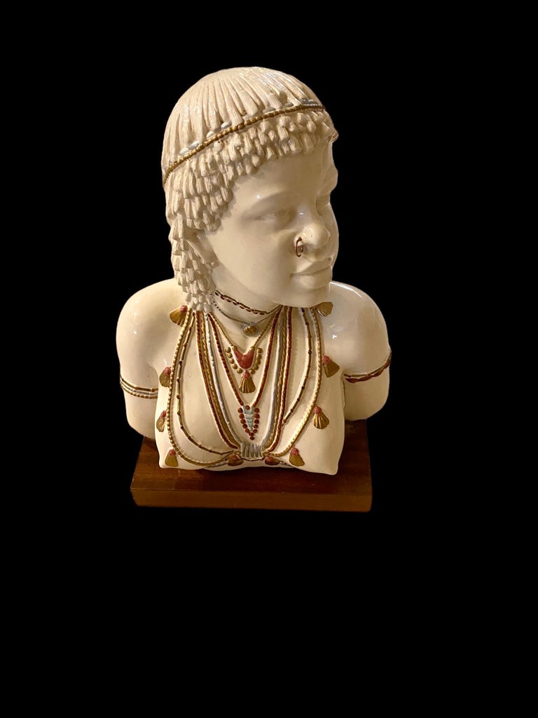 Sculpture White Ceramic with Paint, Italy, 1970 For Sale at 1stDibs