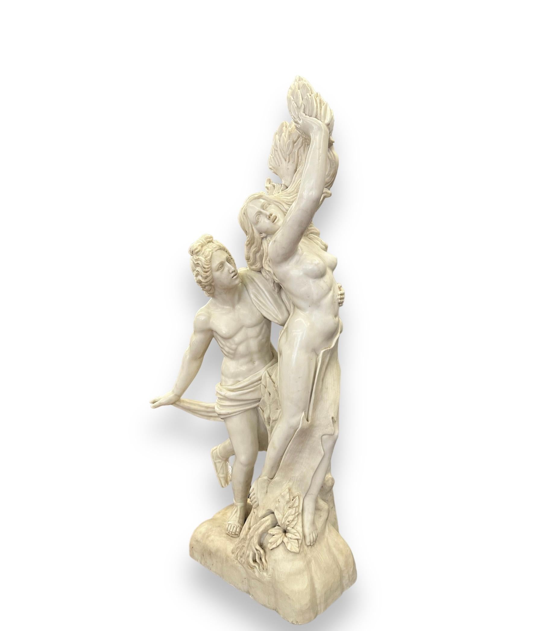 Scultura in Marmo Bianco, Apollo E Dafne at 1stDibs