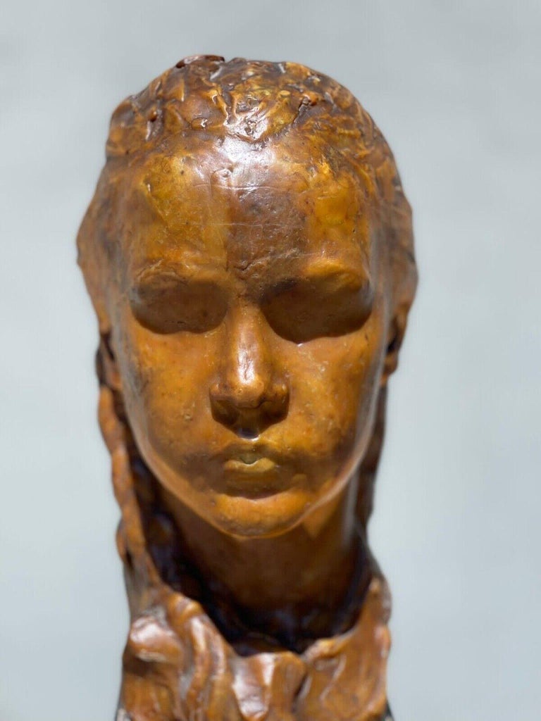 Scultura Volto Femminile in Cera Firmata Gramigna xx Secolo For Sale at ...