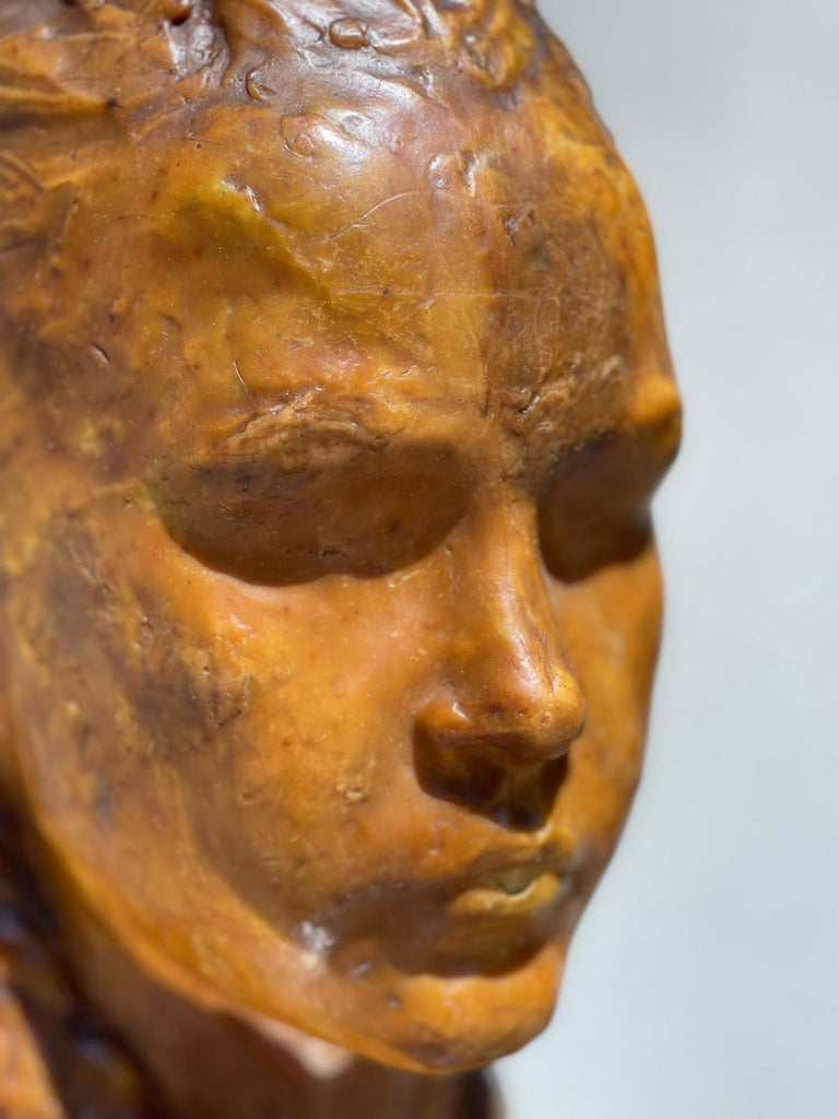 Scultura Volto Femminile in Cera Firmata Gramigna xx Secolo For Sale at ...