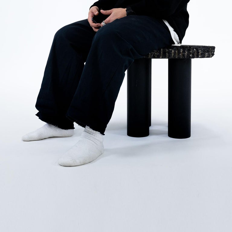 Sdanley Shen Asphalt Side Table / Stool Contemporary Design For Sale at ...