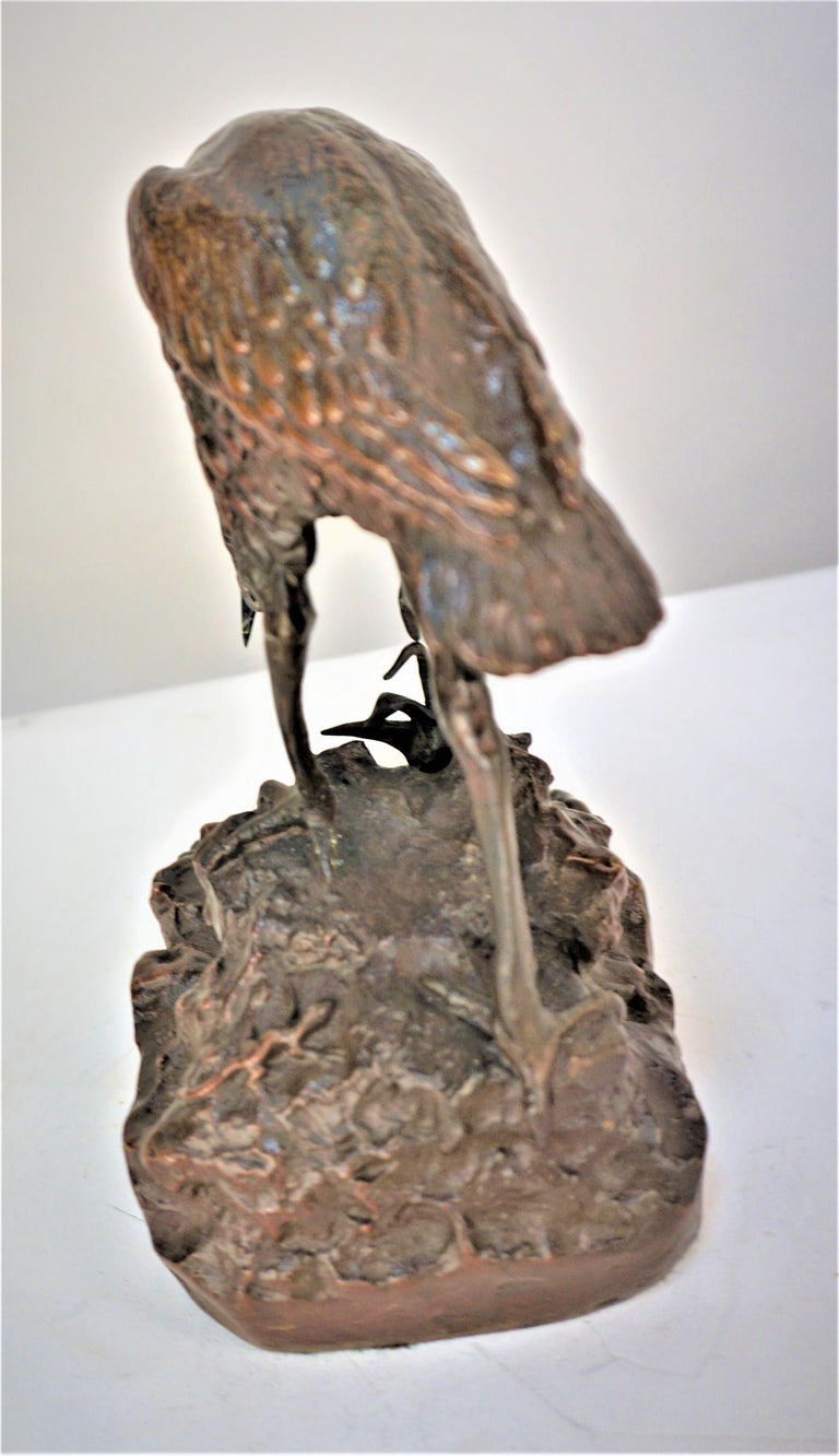 Sea Bird and Forge Bronze Sculpture For Sale at 1stDibs