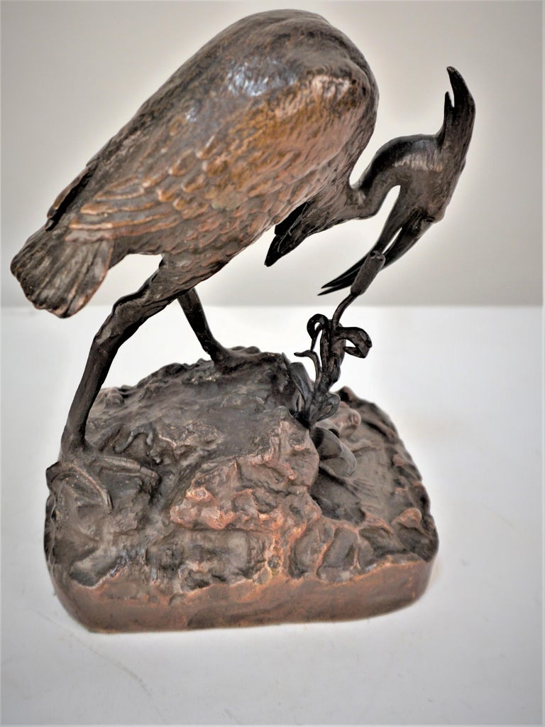 Sea Bird and Forge Bronze Sculpture For Sale at 1stDibs