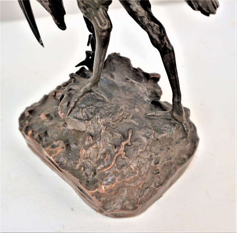 Sea Bird and Forge Bronze Sculpture For Sale at 1stDibs