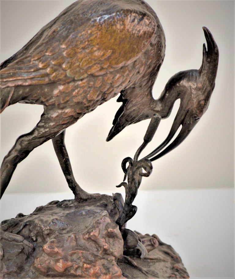 Sea Bird and Forge Bronze Sculpture For Sale at 1stDibs