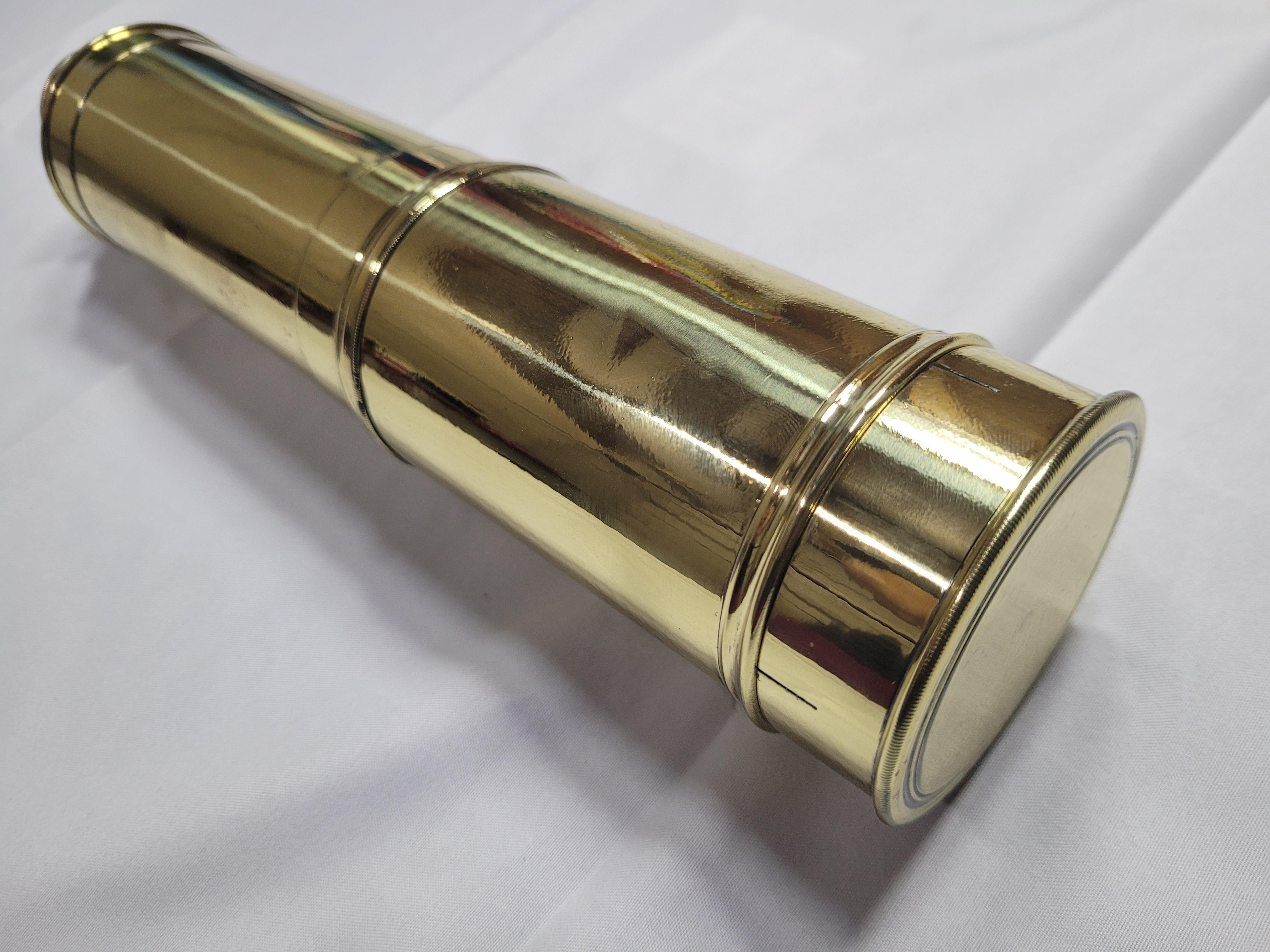 Sea Captains Solid Brass Spyglass Telescope at 1stDibs