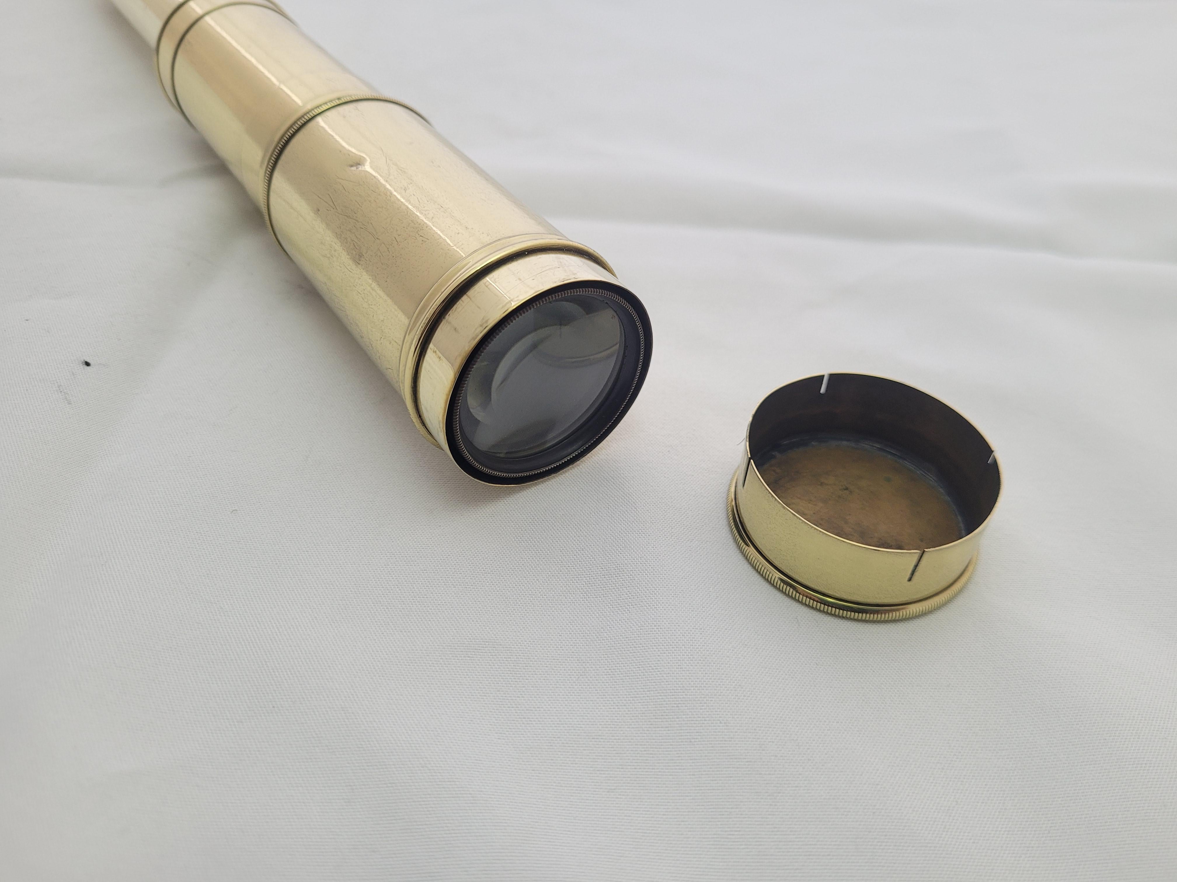 Sea Captains Solid Brass Spyglass Telescope For Sale at 1stDibs