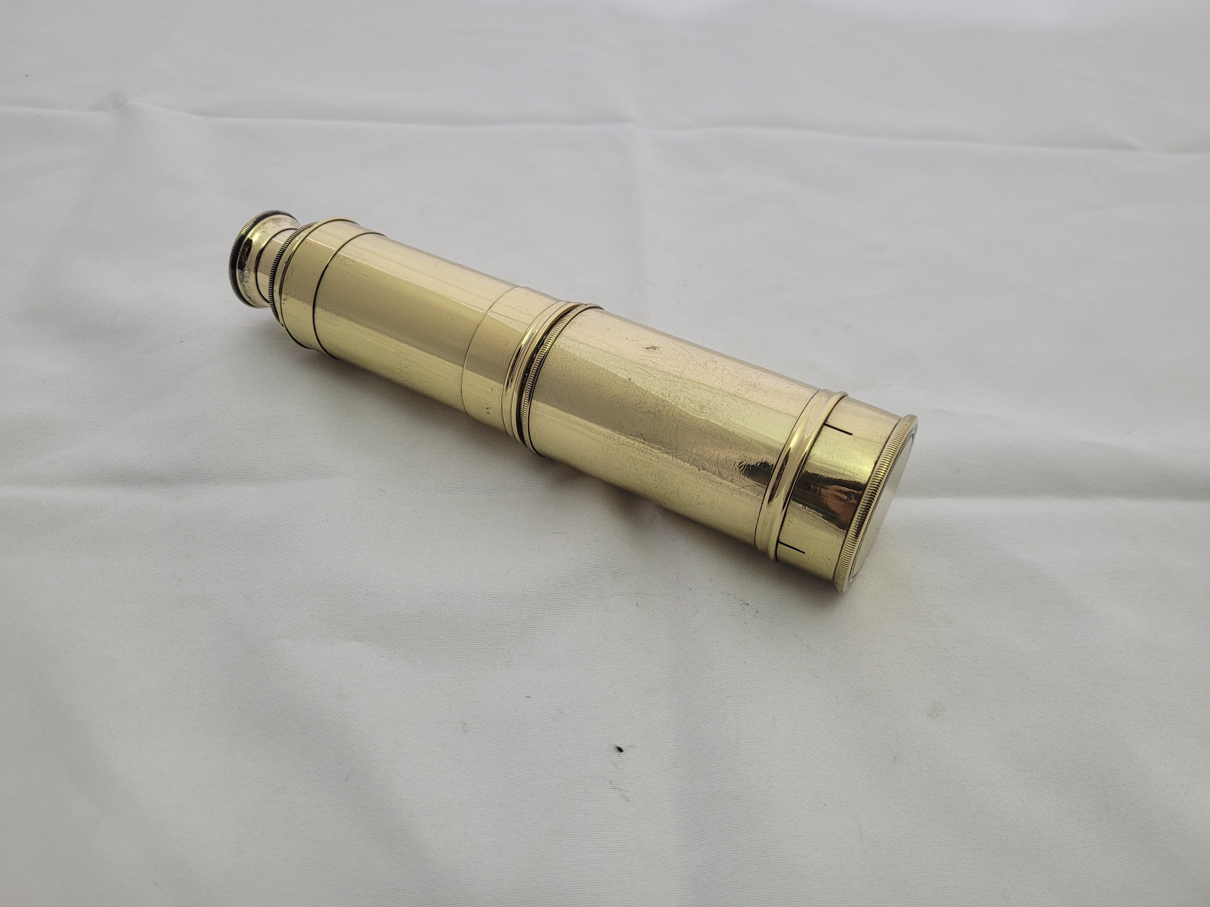 Sea Captains Solid Brass Spyglass Telescope For Sale at 1stDibs