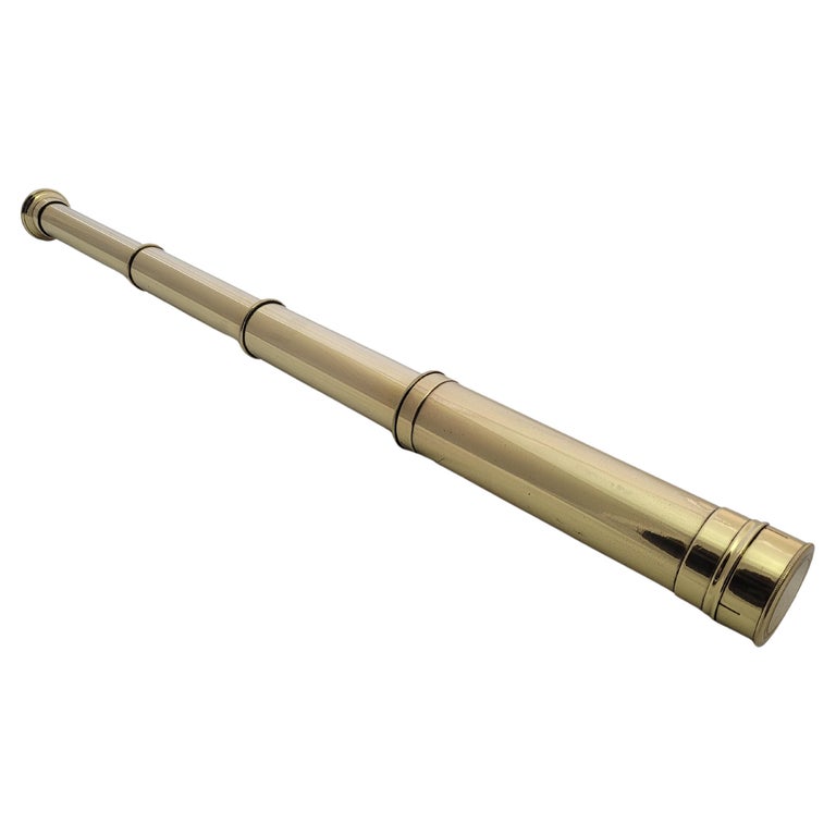 Sea Captains Solid Brass Spyglass Telescope For Sale at 1stDibs