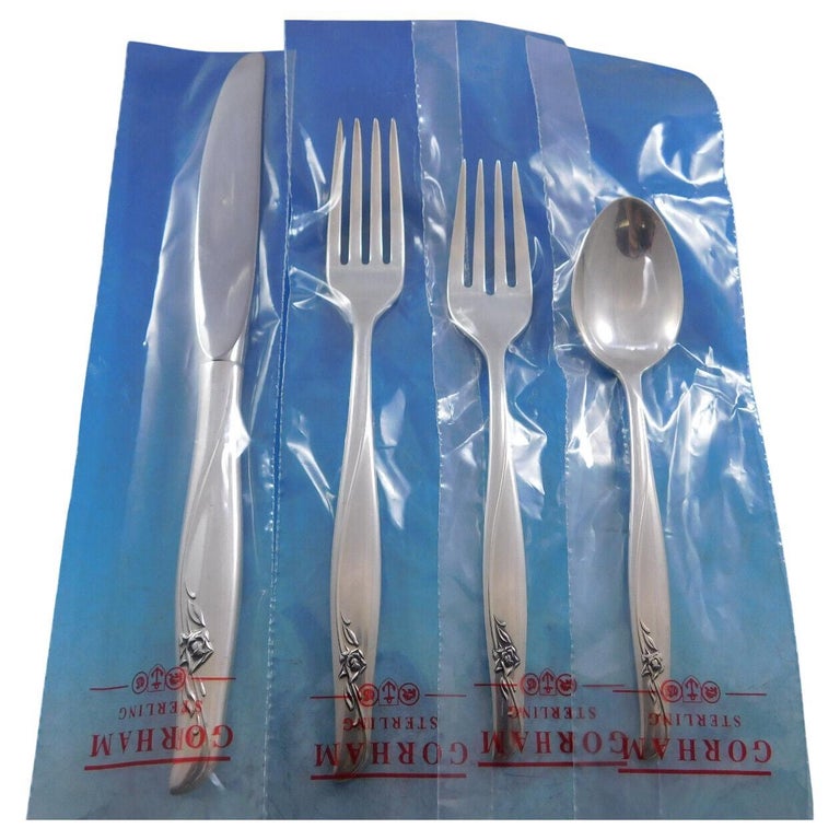 Sea Rose by Gorham Sterling Silver Cutlery Set Service 27 Pieces Modern ...