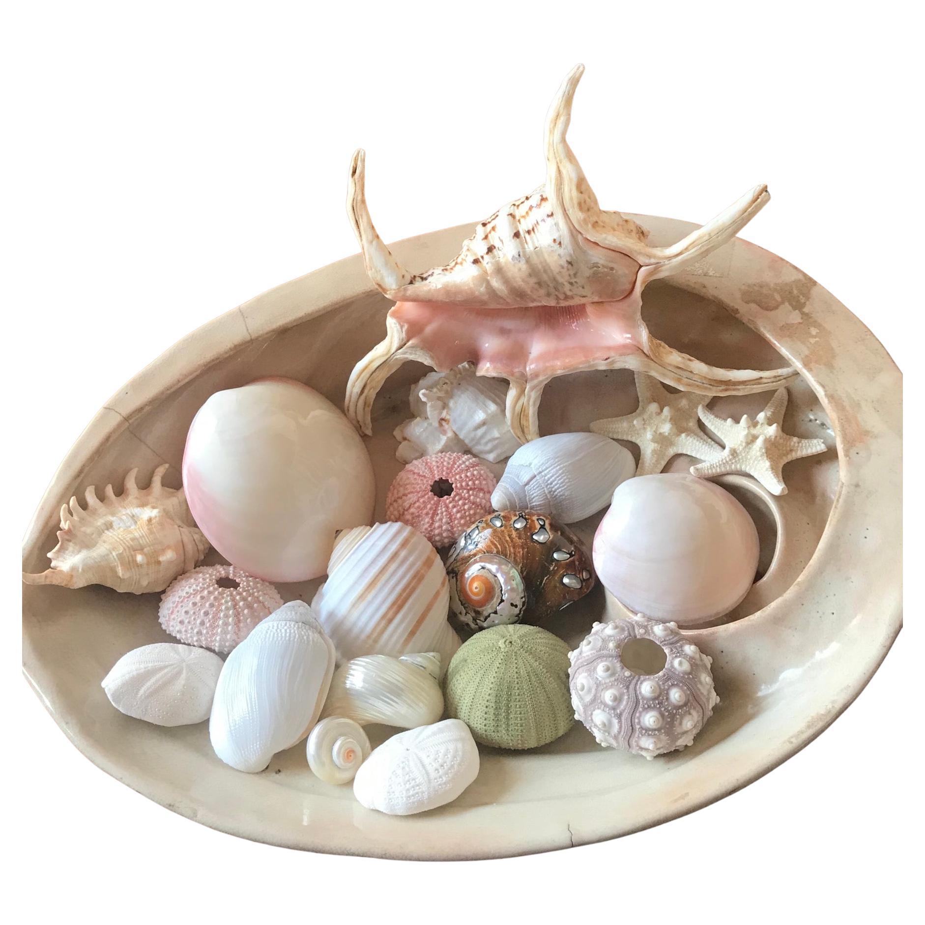 A Large Japanese Green and Brown Patinated Bronze Shell Dish (Bowl) For ...