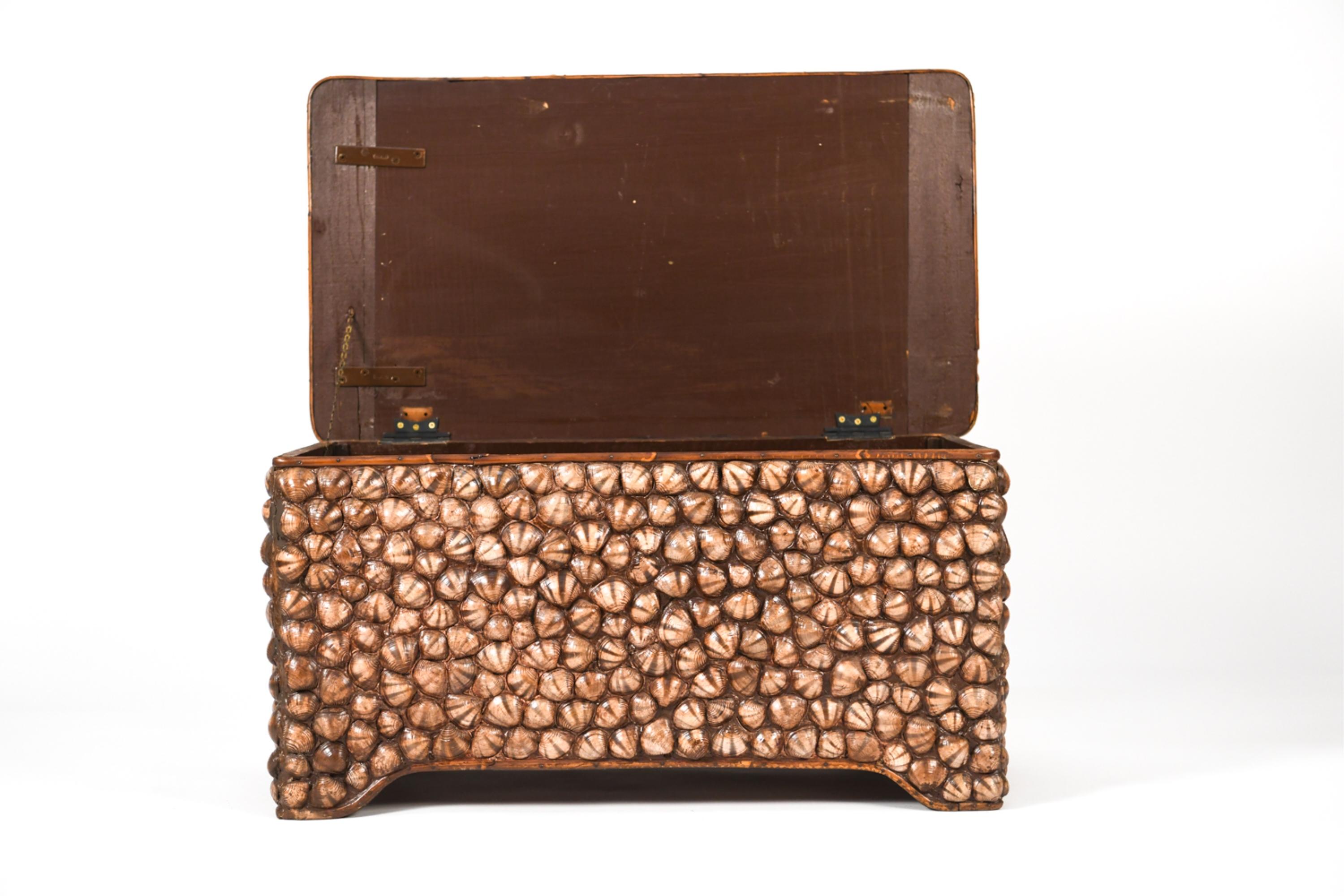 Sea Shell Encrusted Chest For Sale at 1stDibs | chest shell