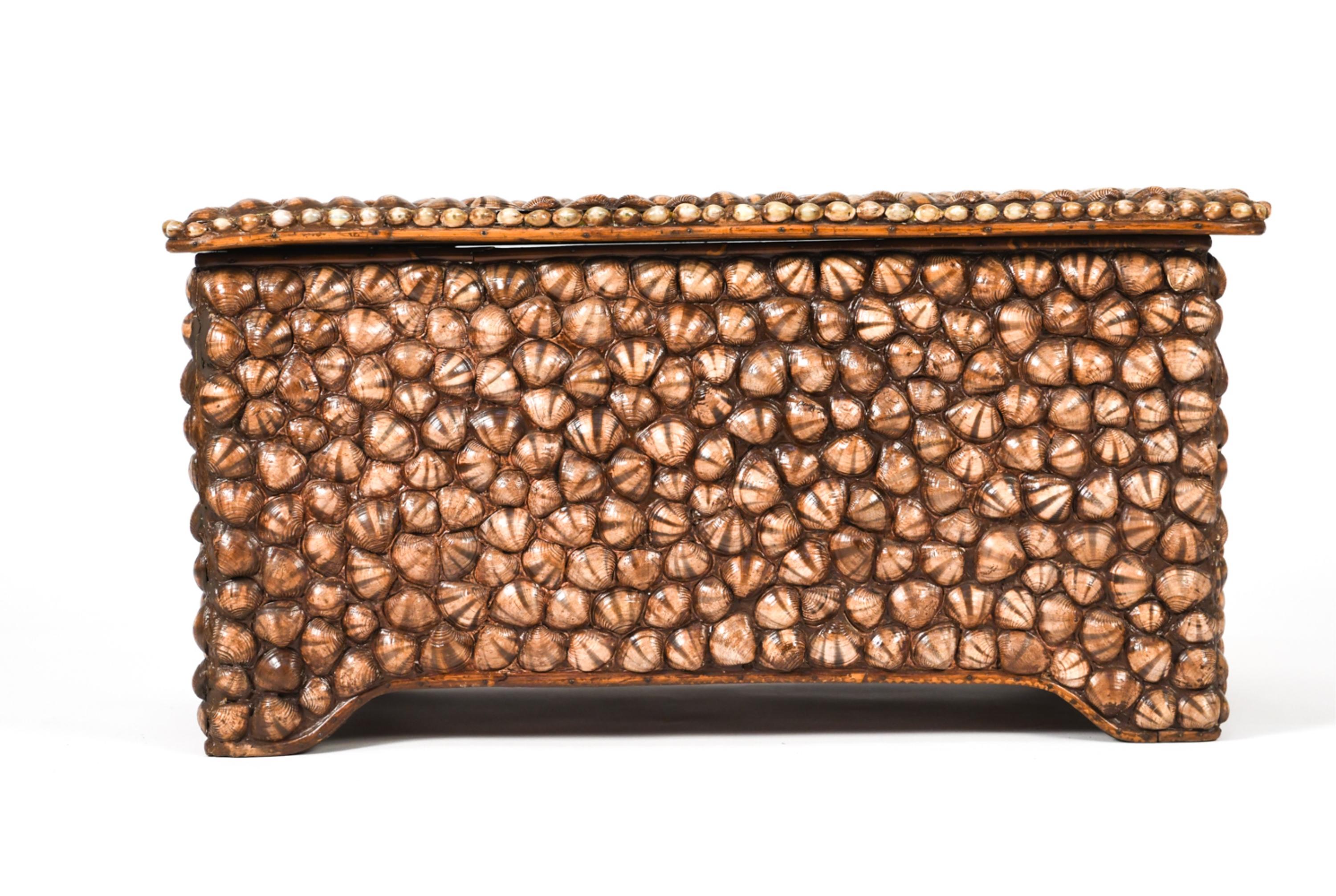 Sea Shell Encrusted Chest For Sale at 1stDibs | chest shell