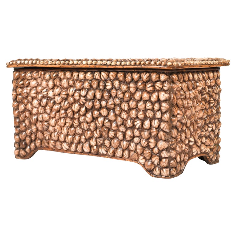 Sea Shell Encrusted Chest For Sale at 1stDibs | chest shell