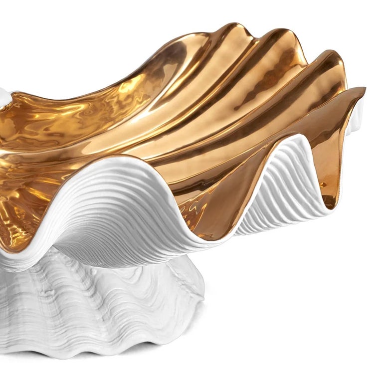 Sea Shell Gold Dish For Sale at 1stDibs