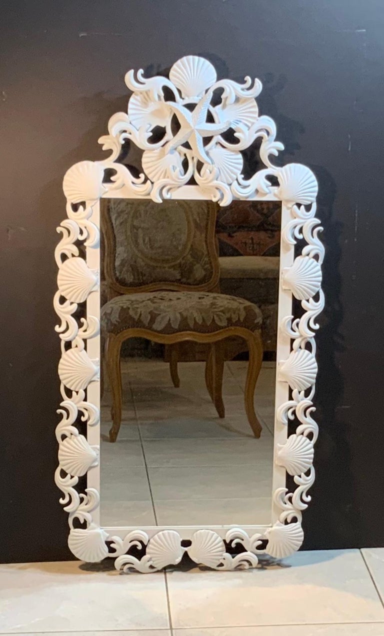 Sea Shell Iron Mirror at 1stDibs