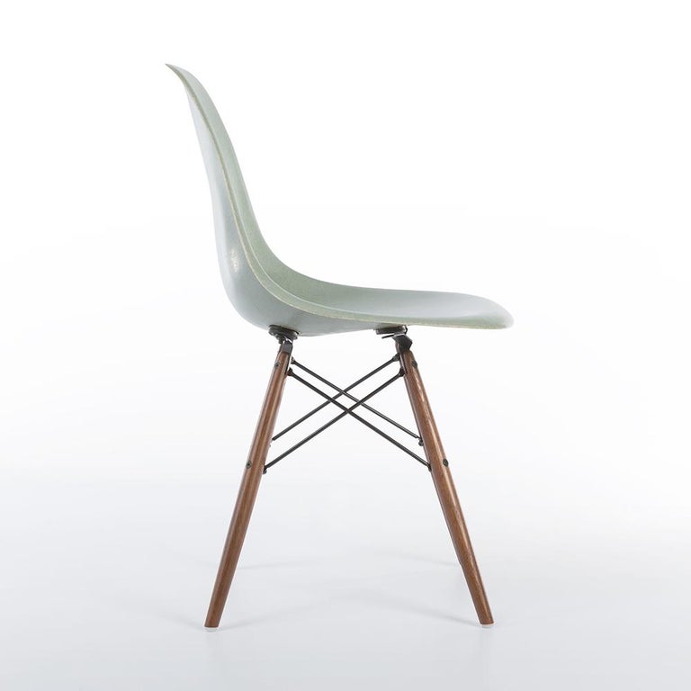 Seafoam Pair '2' of Herman Miller Vintage Eames DSW Side Shell Chair ...