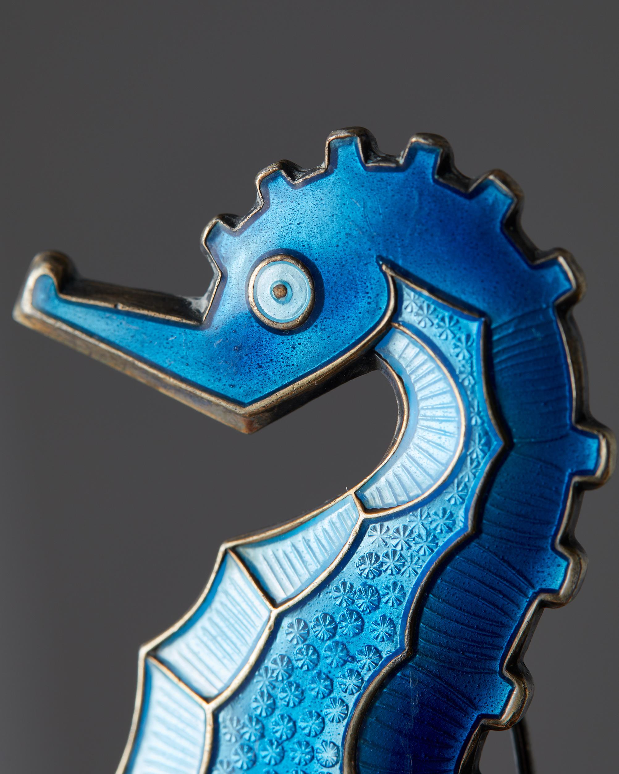 Seahorse Pin Designed by David-Andersen, Norway, 1960s For Sale at ...