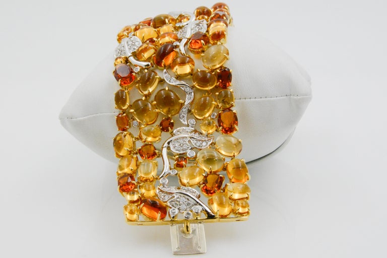 Seaman Schepps 18 Karat Yellow and White Gold Citrine and Diamond ...