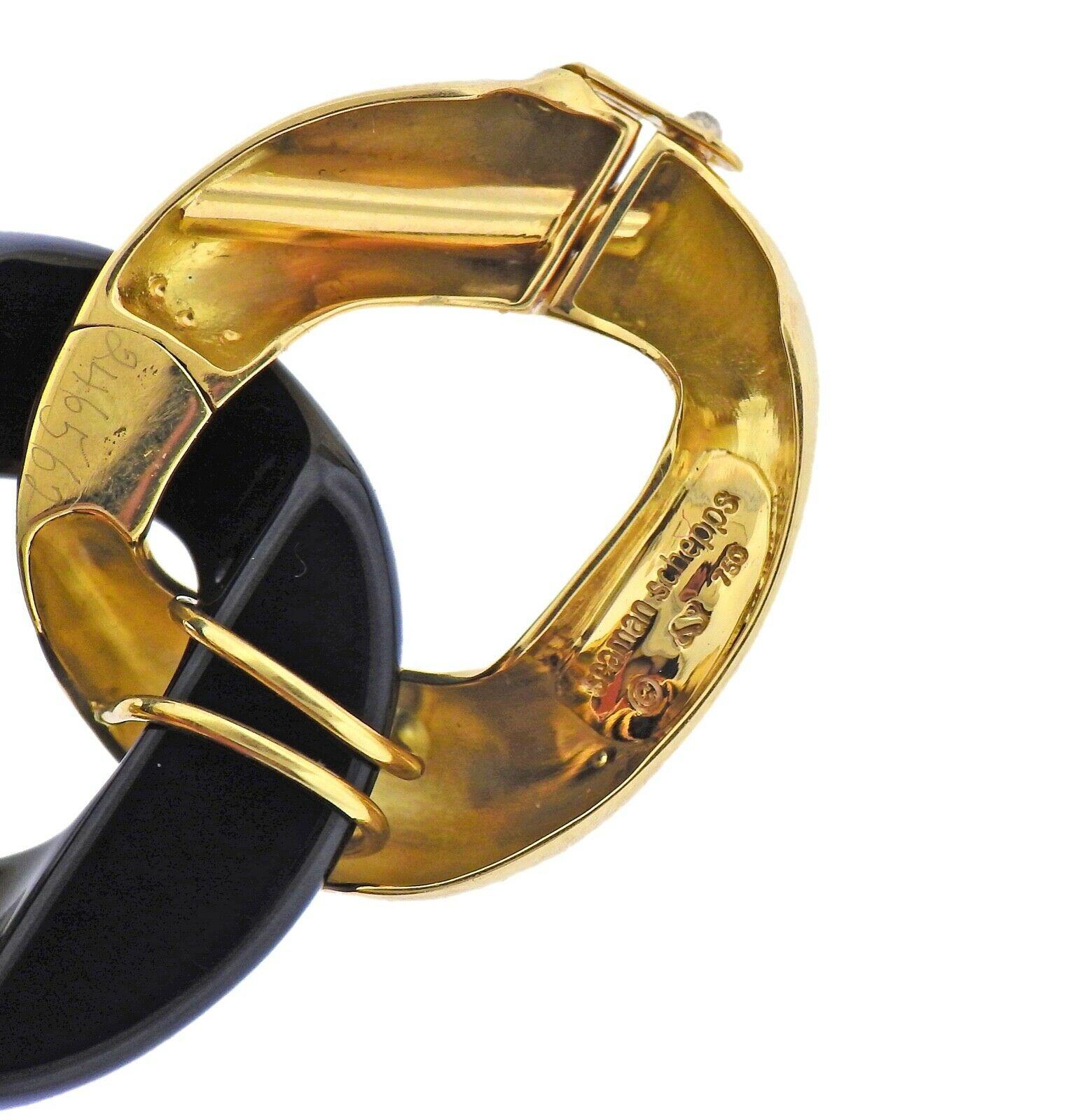 Seaman Schepps Gold Multi Gemstone Classic Link Bracelet For Sale at ...