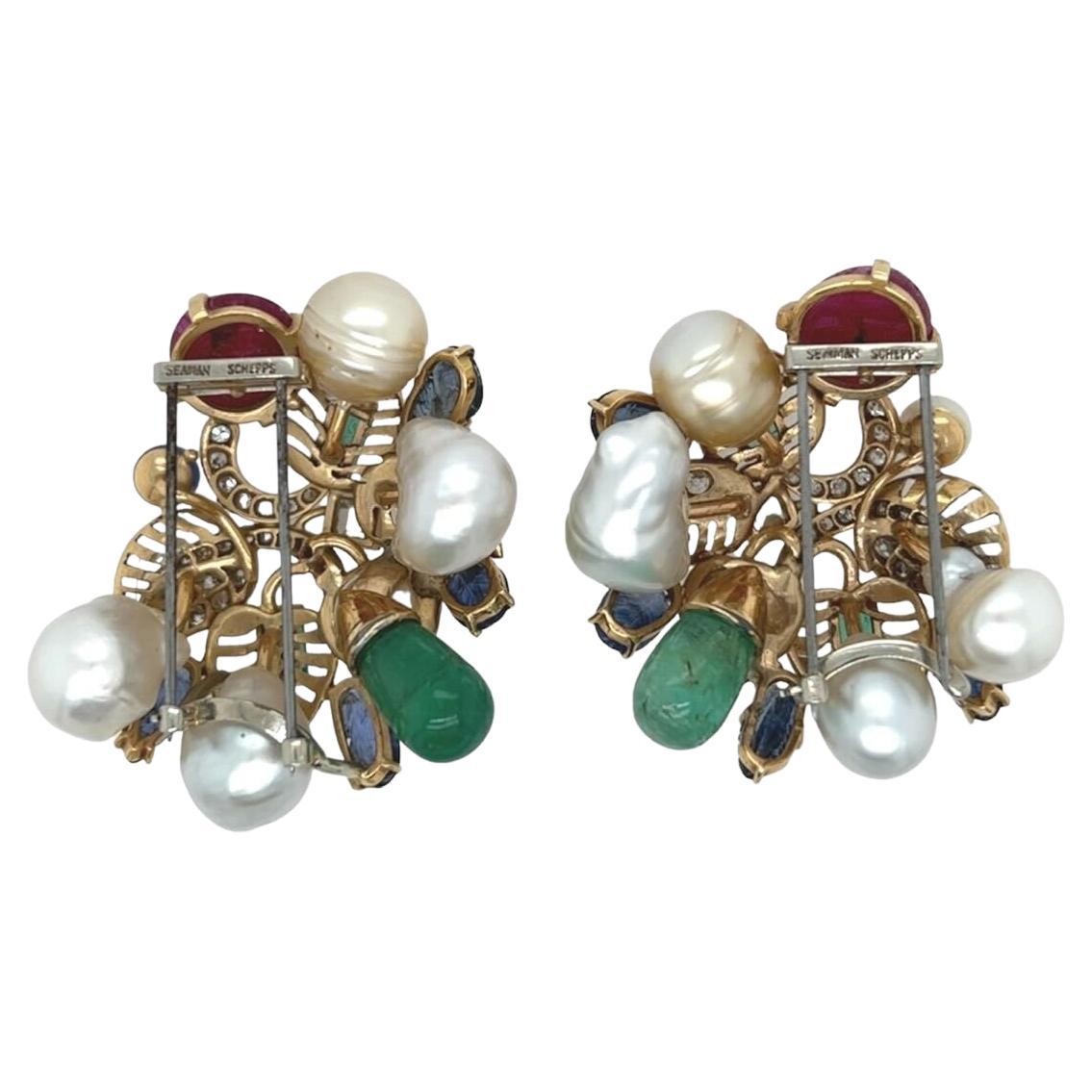 SEAMAN SCHEPPS Gold, Platinum, Gemstone and Diamond Dress Clips For ...