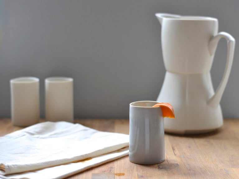 Seamline Pitcher Modern Juice Tea Pitcher Modern Contemporary Glazed ...