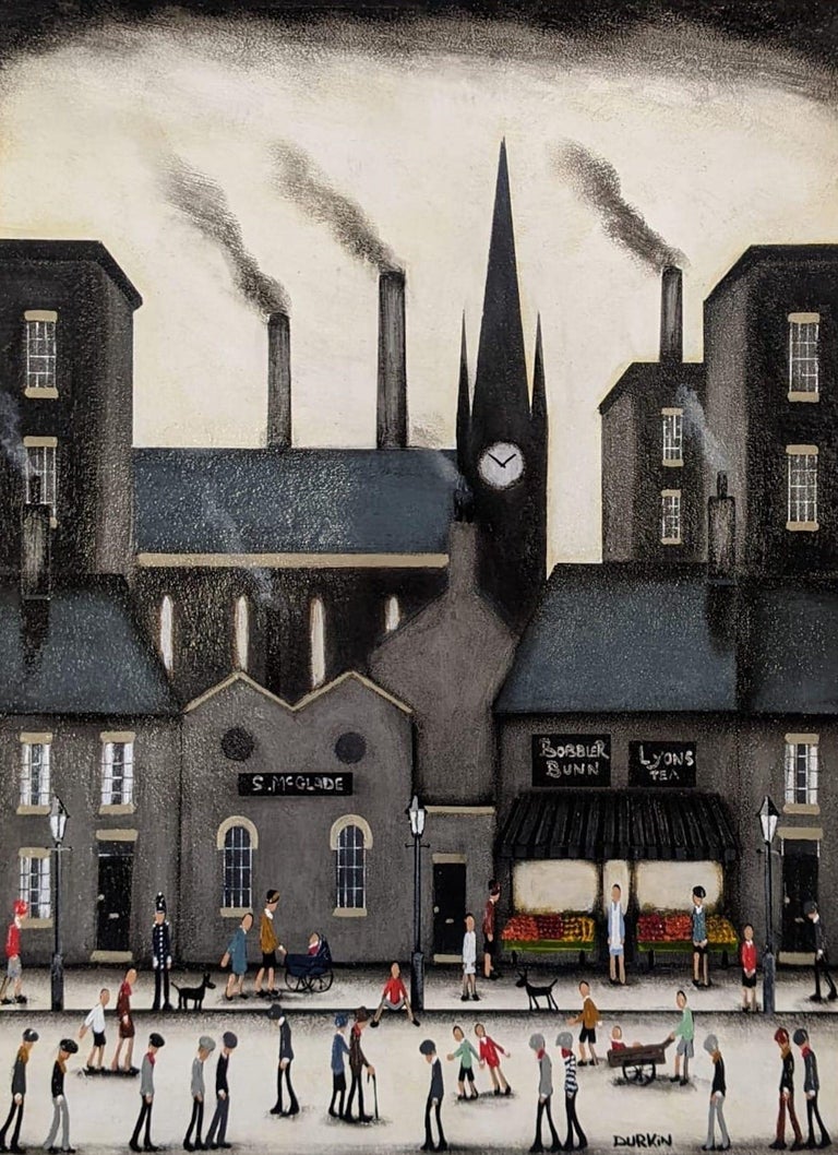 Sean Durkin - Market Day by Sean Durkin, Original painting, Figurative ...