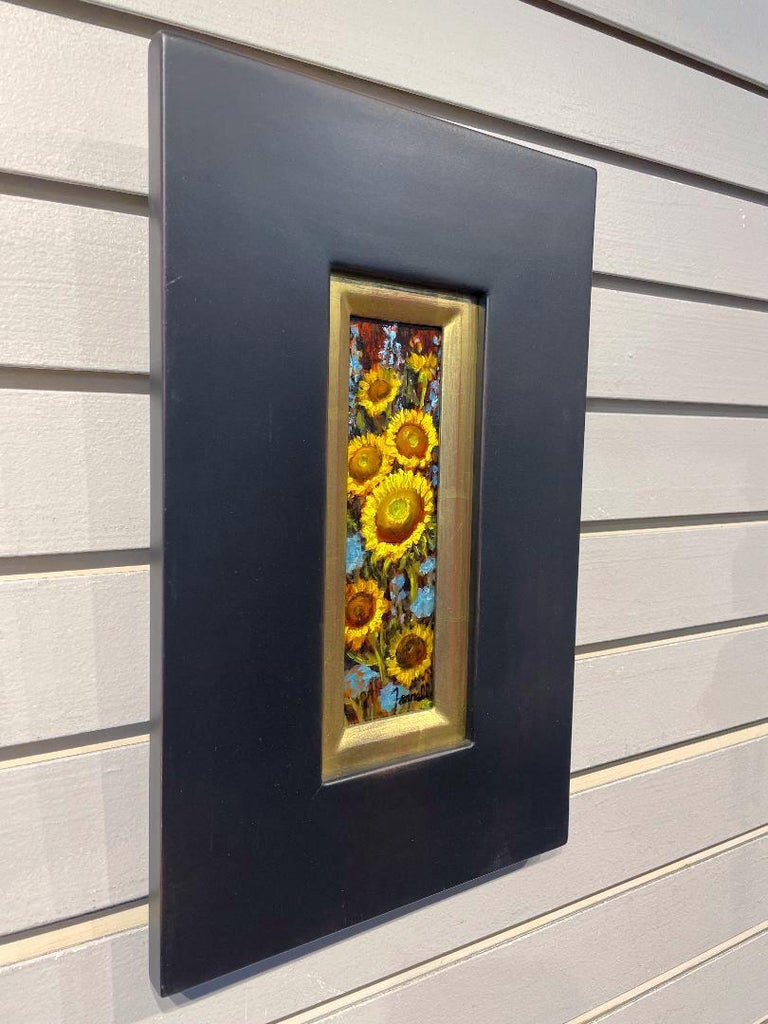 Sean Farrell - Sean Farrell, "Toward the Sun", 8x3 Sunflower Floral Oil ...