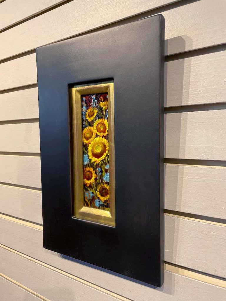 Sean Farrell - Sean Farrell, "Toward the Sun", 8x3 Sunflower Floral Oil ...