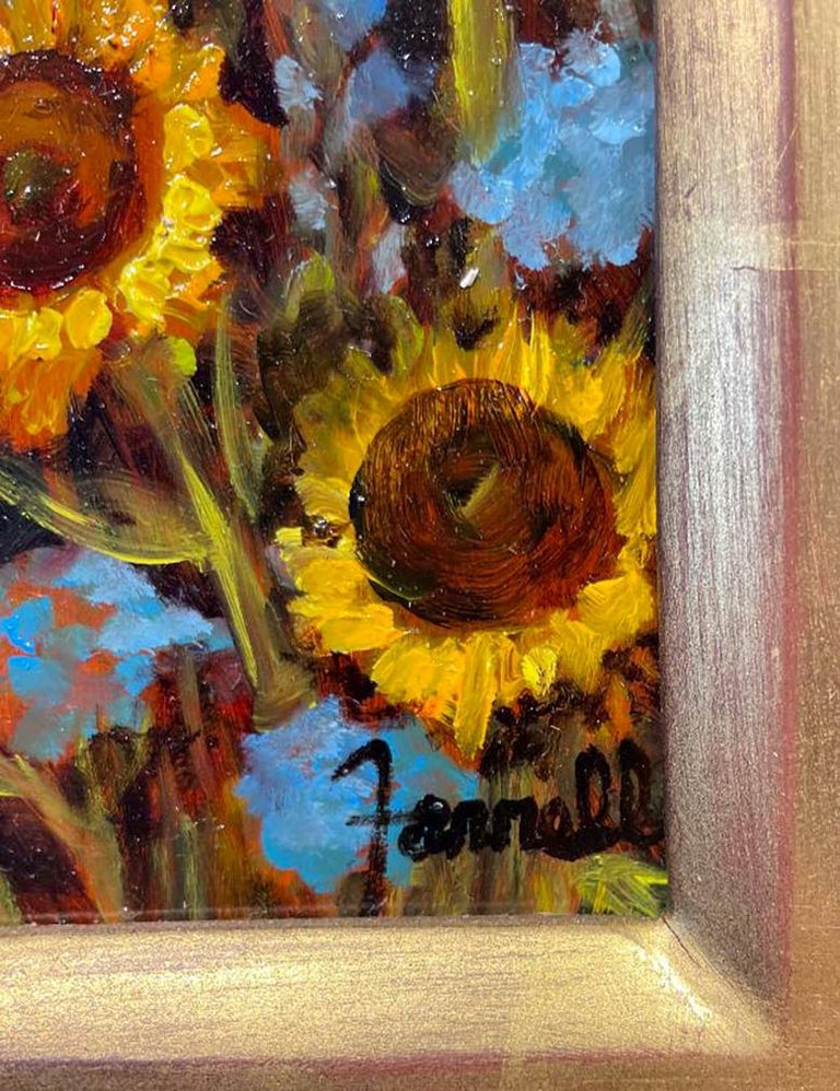 Sean Farrell - Sean Farrell, "Toward the Sun", 8x3 Sunflower Floral Oil ...