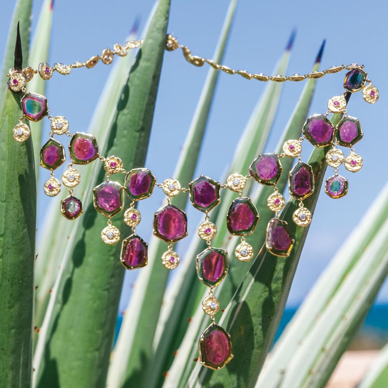 Susan Lister Locke "Seaquin" Watermelon Tourmaline, Sapphire and ...