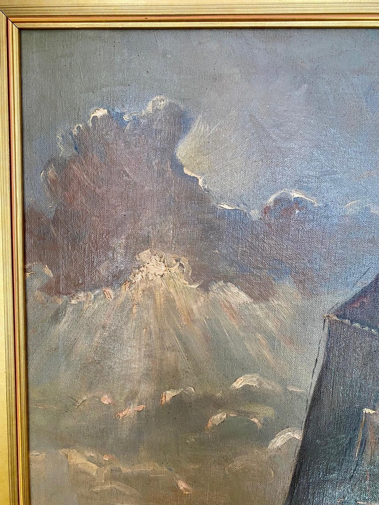 Seascape with a Five Masted Bark, by Julius Gregersen, circa 1920s For ...