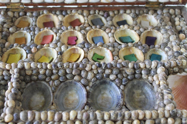 Seashell Covered Paint Box Sculpture by Barton Benes at 1stDibs | shell ...