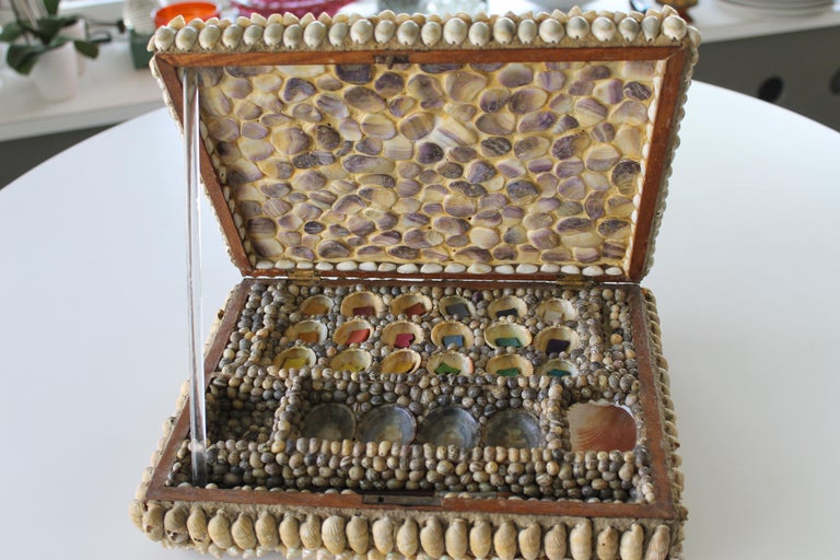 Seashell Covered Paint Box Sculpture by Barton Benes at 1stDibs | shell ...