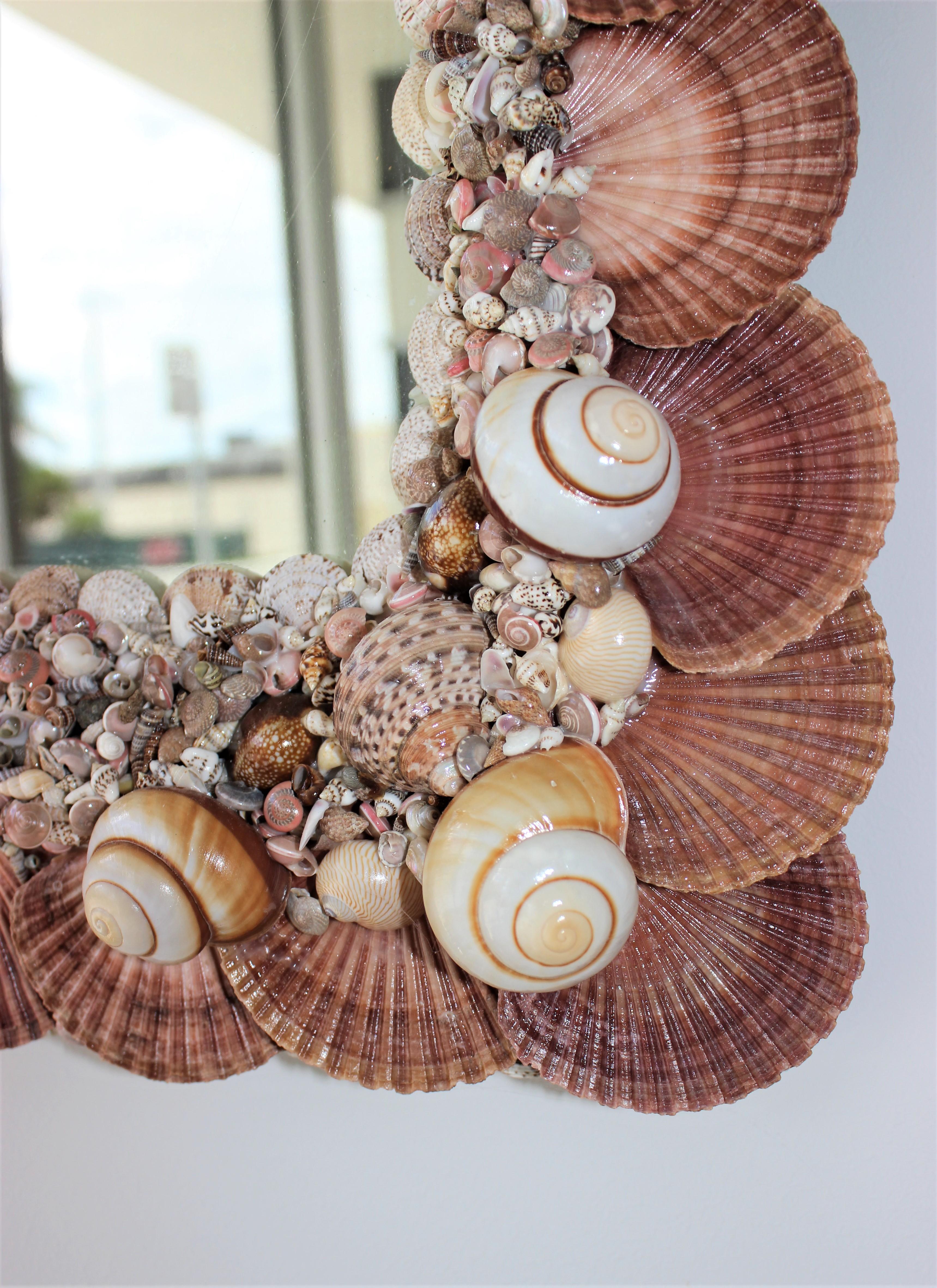 Seashell Encrusted Mirror by Iconic Snob Galeries at 1stDibs