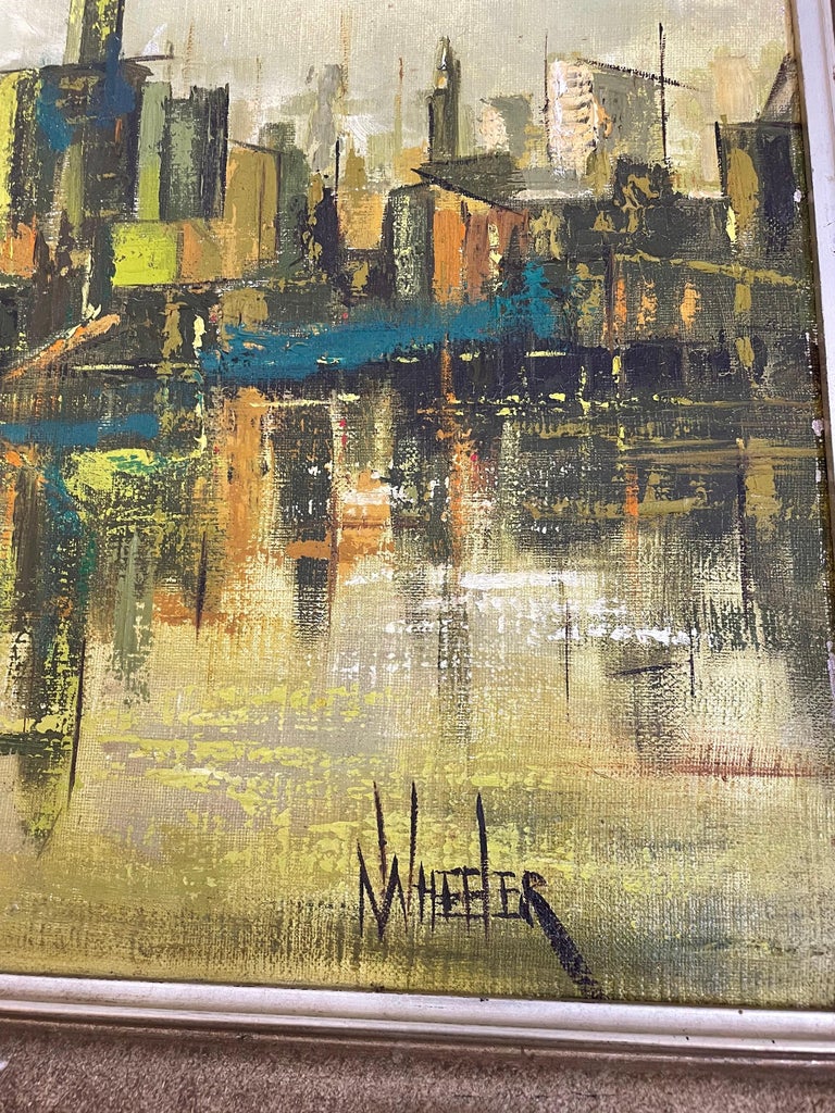 Seattle Skyline Painting by Nell Wheeler at 1stDibs | nell wheeler ...