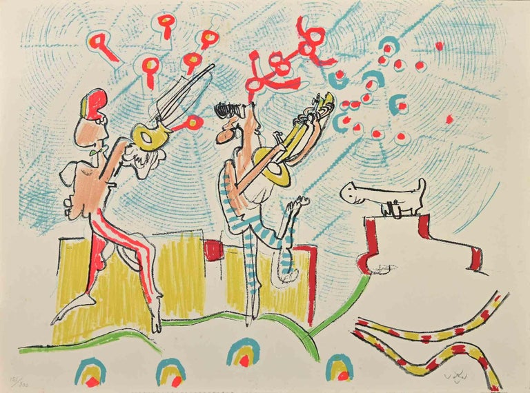 Sebastian Matta - Les Musiciens - Lithographie de R.S. Matta - 1970 En ...