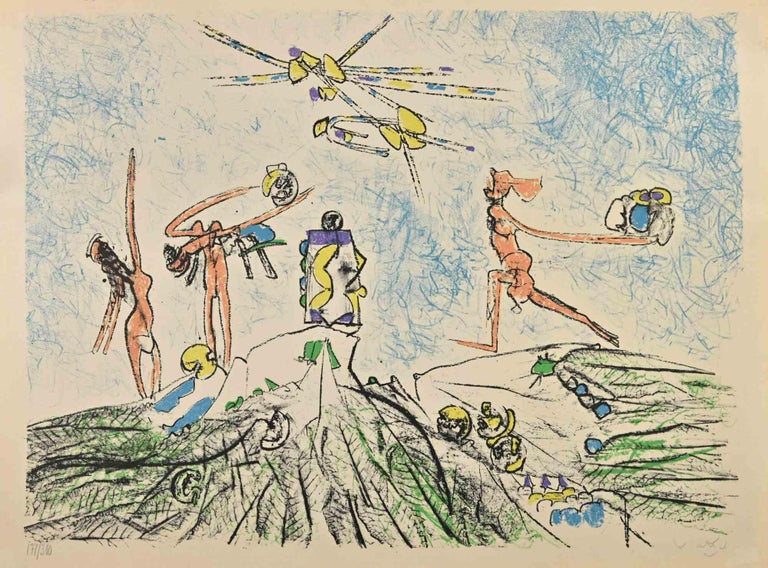 Sebastian Matta - Personnages - Lithograph by R.S. Matta - 1980s For ...