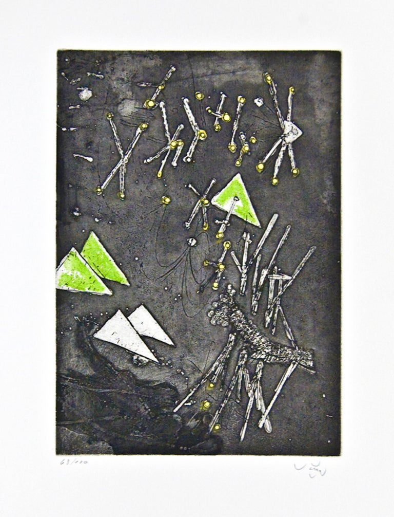 Sebastian Matta - Untitled - Original Etching by Sebastian Matta ...