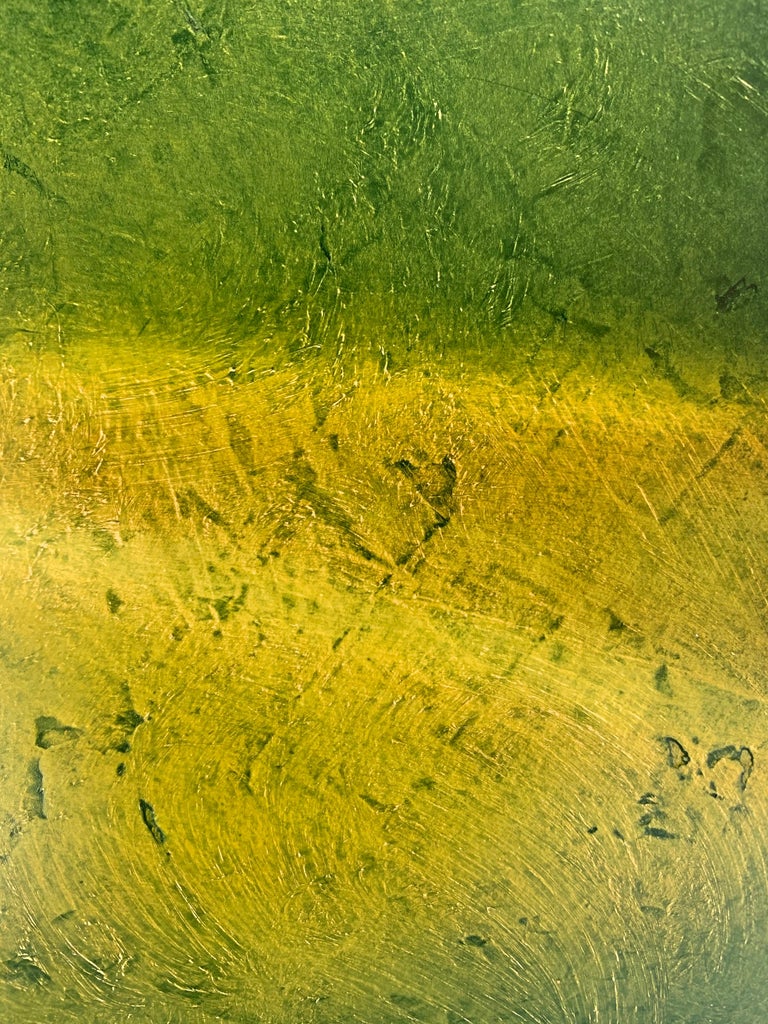 Sebastian Spreng - Green Barrier 16 X 16 Oil on Canvas For Sale at 1stDibs