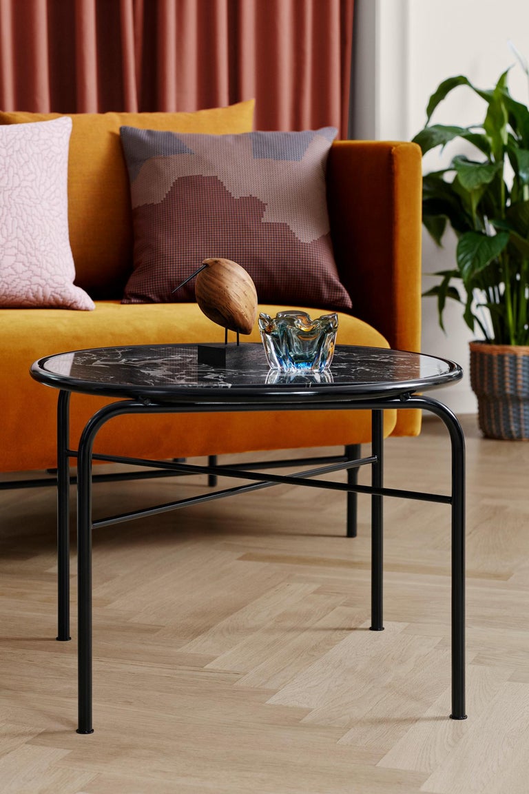 Secant Round Table Soft Rose Marble Oxide Red by Warm Nordic For Sale ...