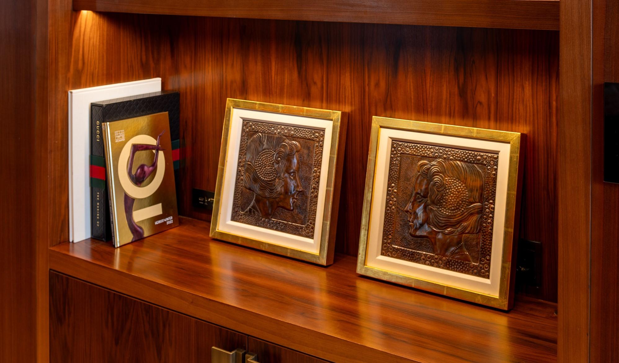 Secessionist Pair of Reliefs Georg Klimt ca. 1900 Patinated Copper Art ...