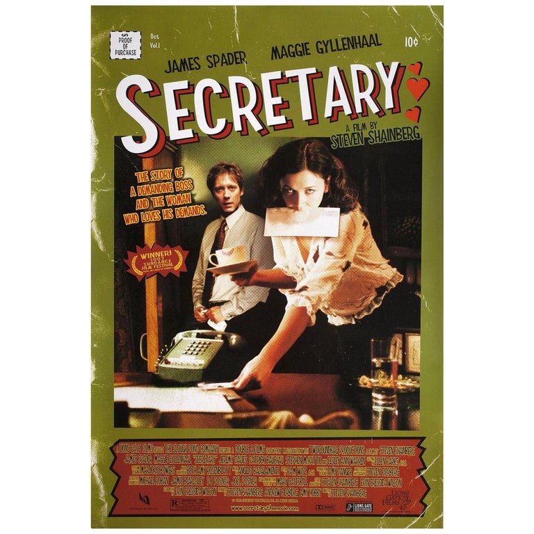 Secretary 2002 U.S. One Sheet Film Poster at 1stDibs