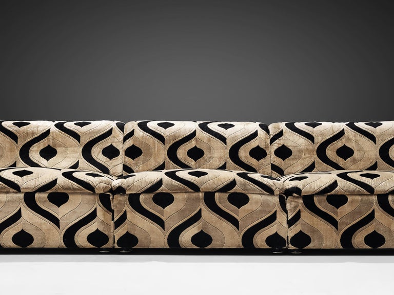 Sectional Corner Sofa in Funky Patterned Upholstery For Sale at 1stDibs | patterned sectional ...