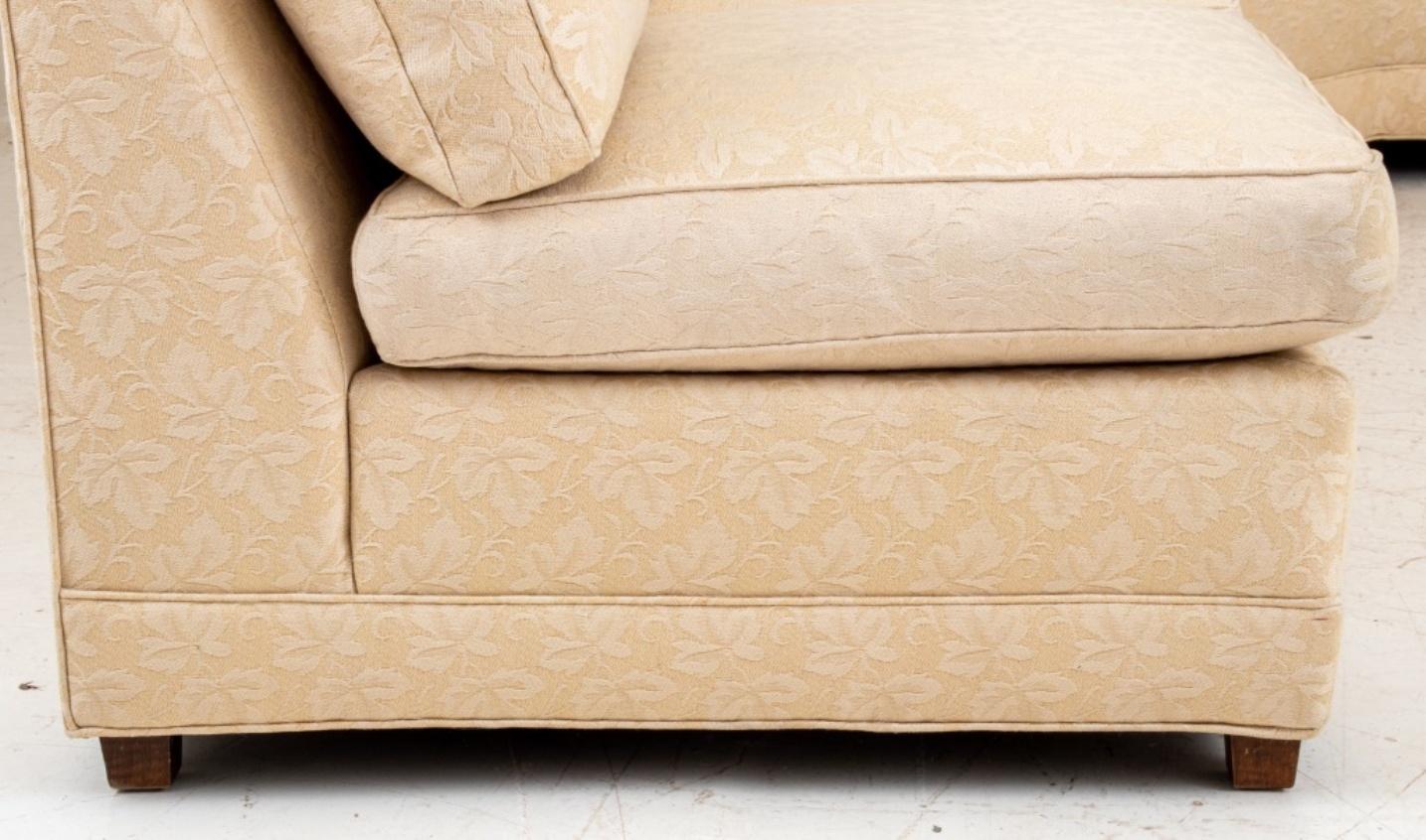 Sectional Sofa in Almond Jacquard at 1stDibs