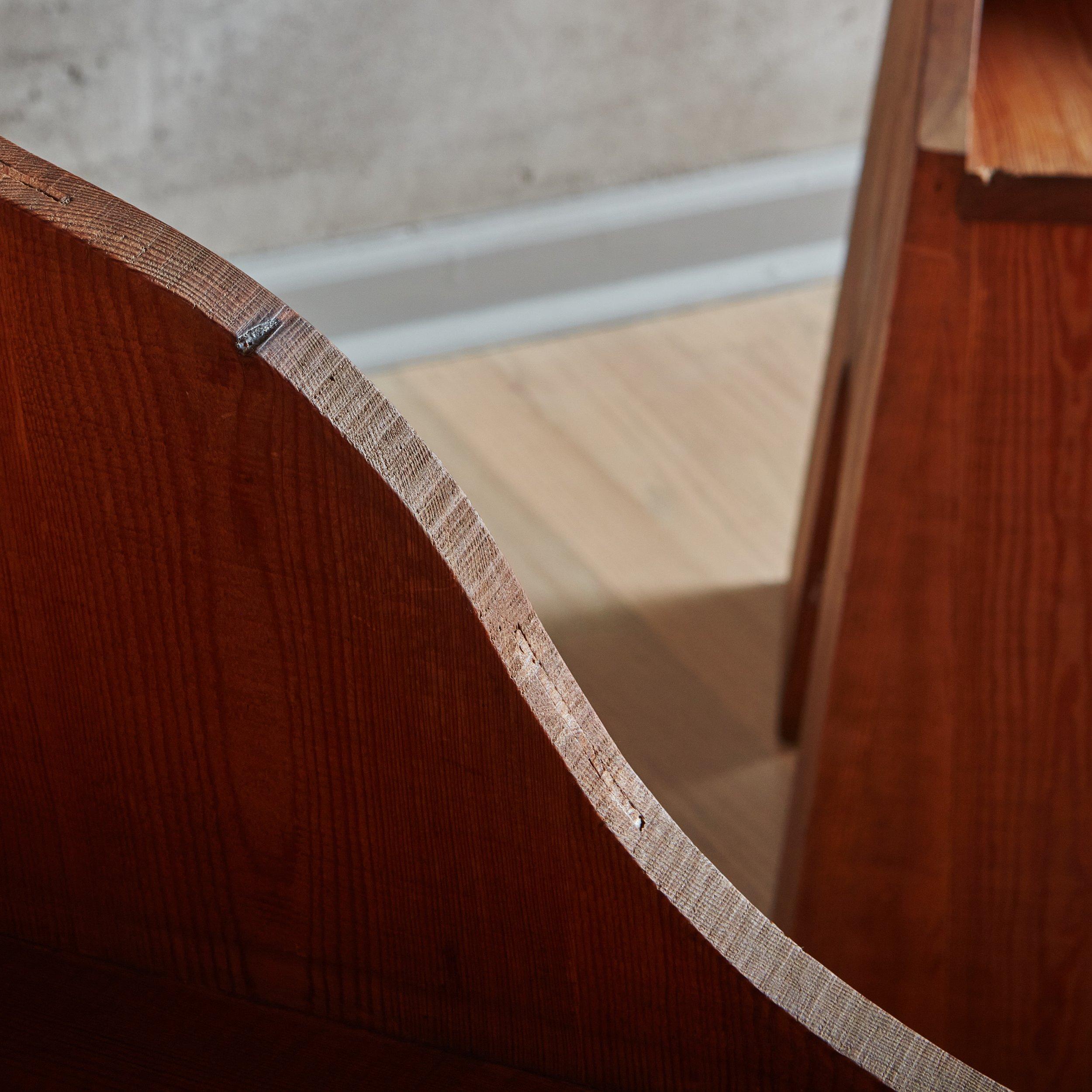 Sedia Alta Fir Wood Chair by Mario Ceroli for Poltronova, Italy 1972 ...