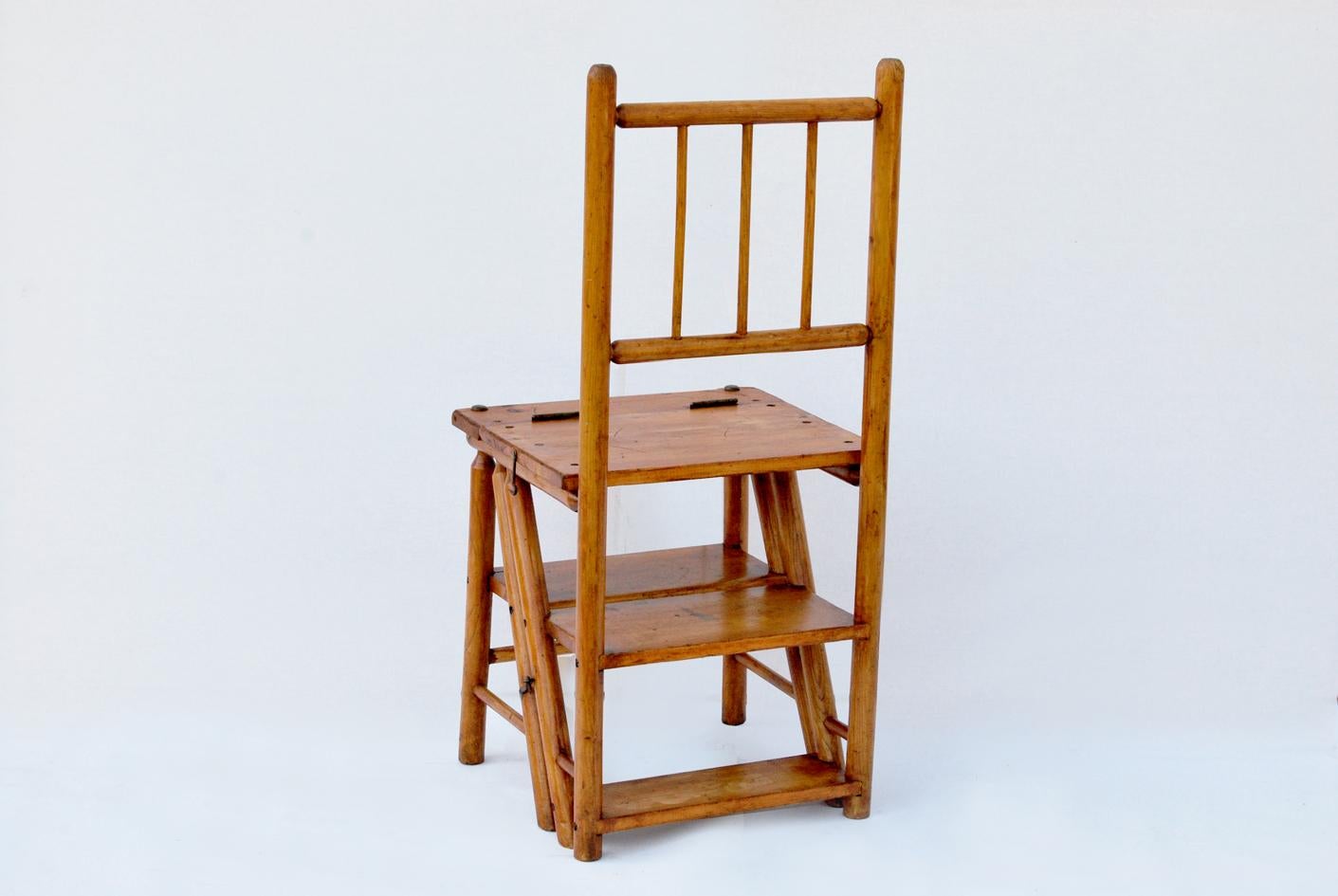 Vintage library ladder-chair at 1stDibs | vintage library ladder chair ...