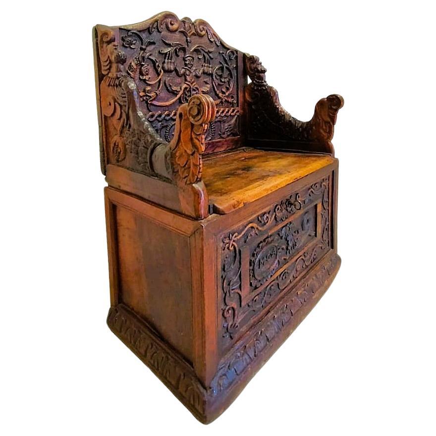 1600s chair stool, Tuscany. For Sale at 1stDibs