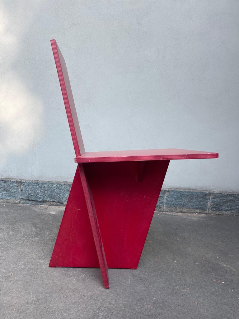 Sedia Stile Razionalista in Legno Anni 70, Design, Chairs, Vintage, 70s ...